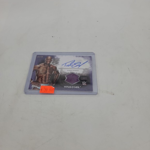 Topps | Toys | Wwe Titus Oneil Authentic Shirt Relic Autograph Card ...